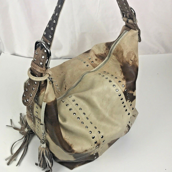 DX Touch | Bags | Dx Touch Beigebrown Leather Shoulder Bag | Poshmark